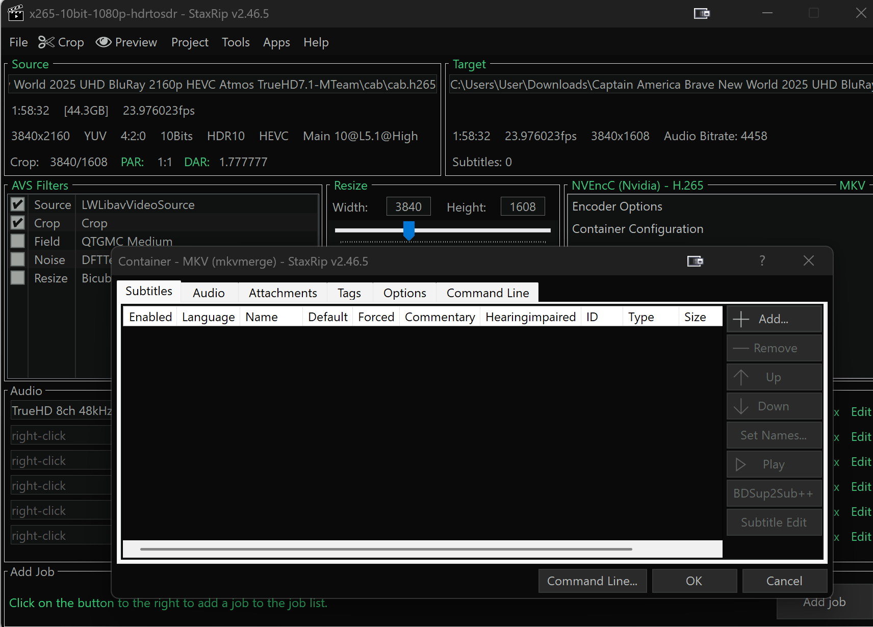 StaxRip教學 | MTeam Wiki/問答